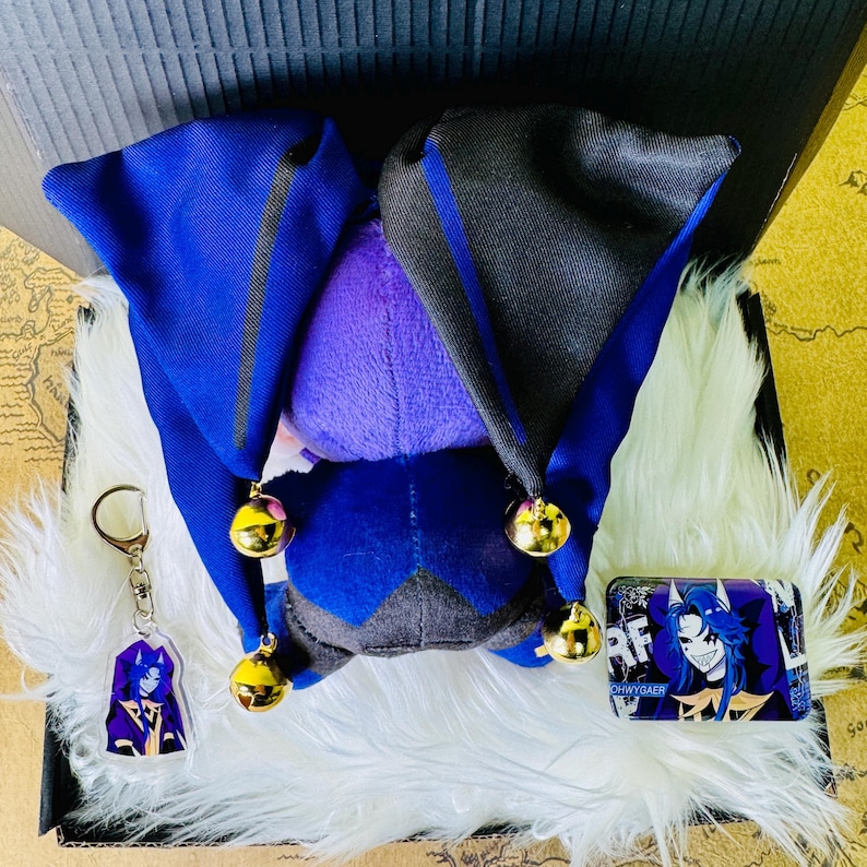 Freak Circus : 10cm Jester Plushie in a Gothic Display Box - Etsy