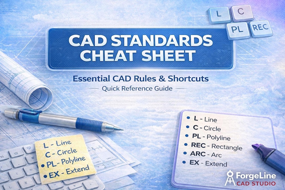 CAD Standards Cheat Sheet – Layer Naming & Lineweight Guide (PDF ...