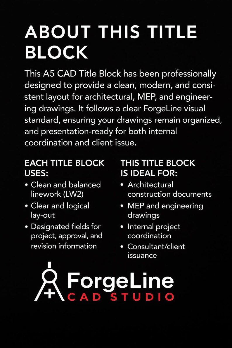 A5 CAD Title Block Template | Editable Autocad DWG With Revision Table ...