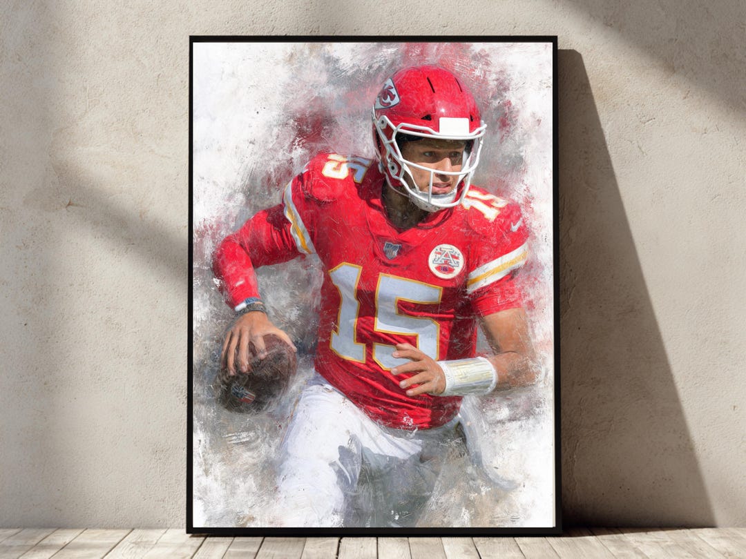 Patrick Mahomes Oil Painting | Kansas City Chiefs Fan Art (digital ...