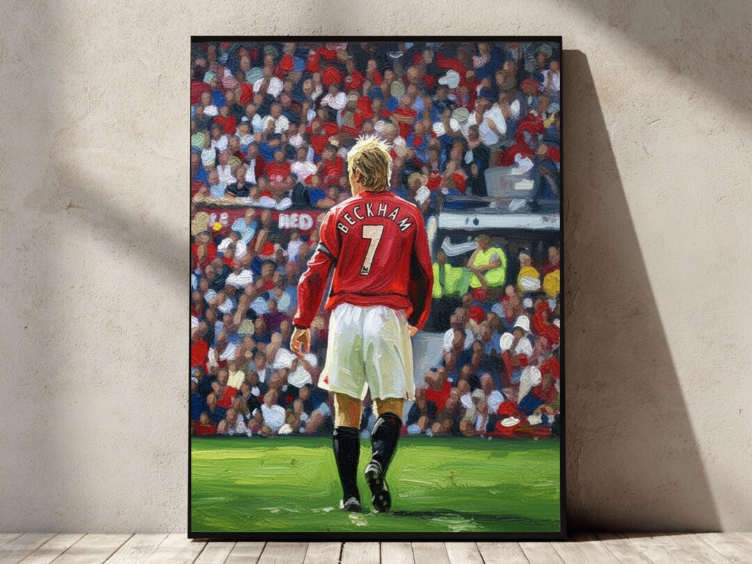 David Beckham Inspired Oil Painting | Football Fan Artwork | Digital ...