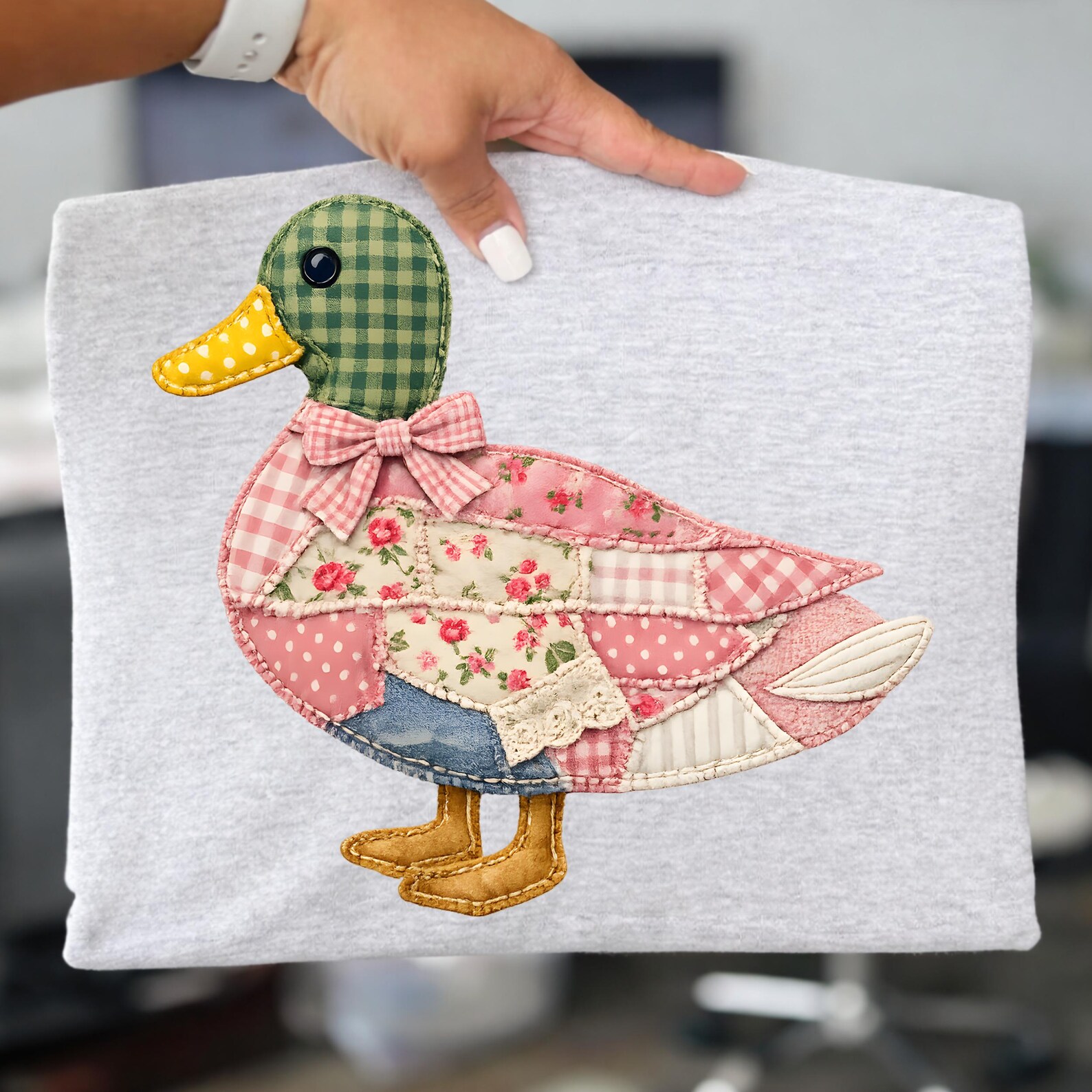Patchwork Grandmacore Duck PNG, 90s Inspired Quilt Png, Duck Hunting ...