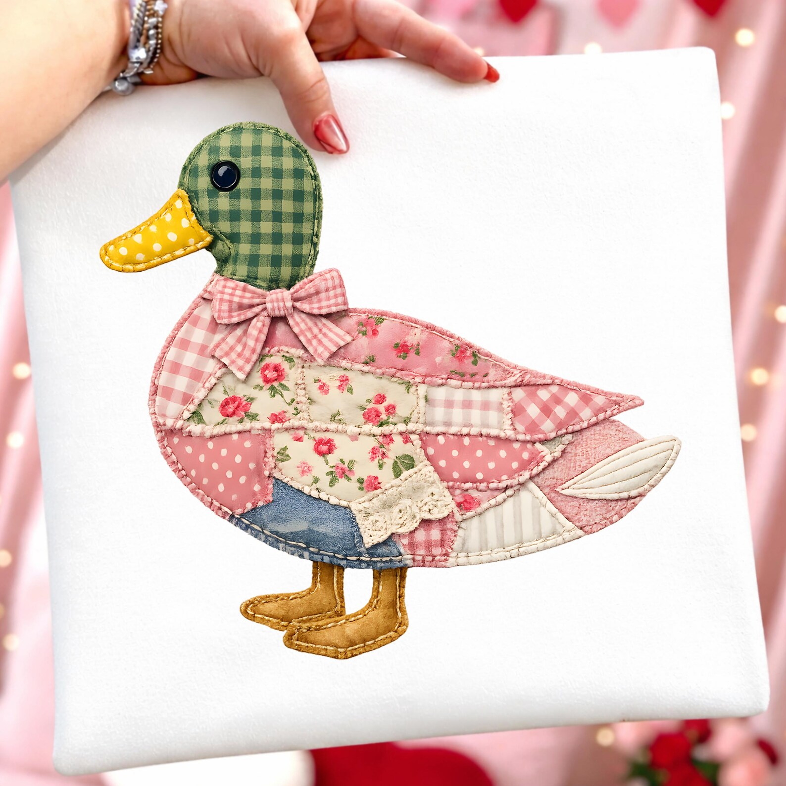 Patchwork Grandmacore Duck PNG, 90s Inspired Quilt Png, Duck Hunting ...