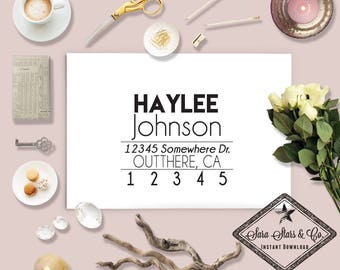 Envelope Template Modern Calligraphy Contemporary Any Occassion INSTANT ...