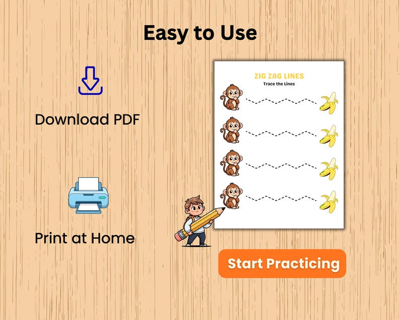 60 Line Tracing Worksheets, Pre-writing Practice, Finemotor Skills ...