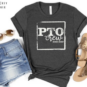 PTO Crew Shirt, Custom Parent Teacher Organization Tshirts, PTO Board ...