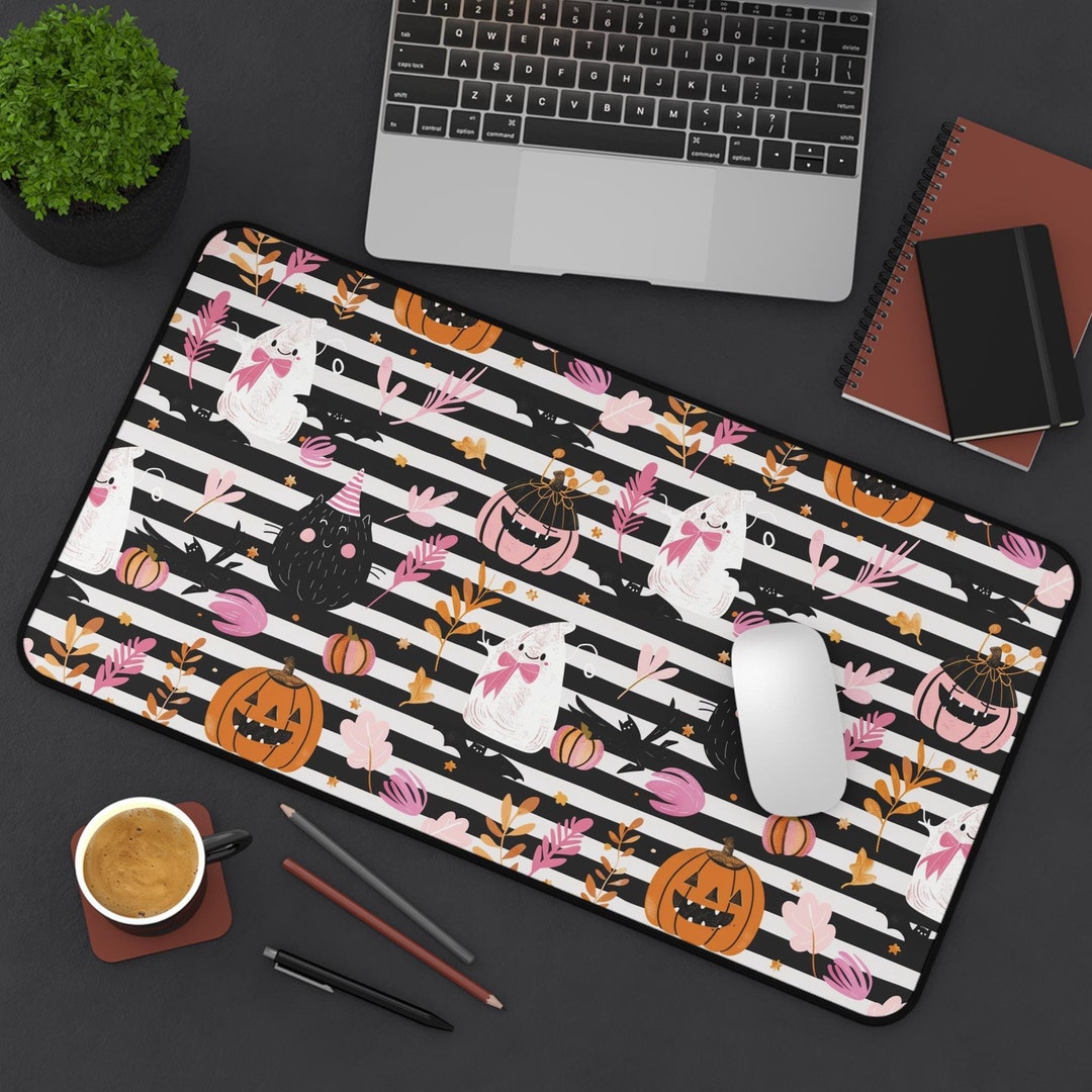 Halloween Desk Mat, Ghost Desk Mat, Desk Matt, Fall Desk Mat, Autumn ...