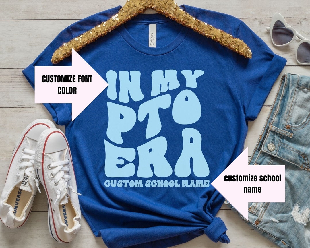 PTO/PTA Crew Shirt, in My Pto Era, Custom Parent Teacher Organization ...