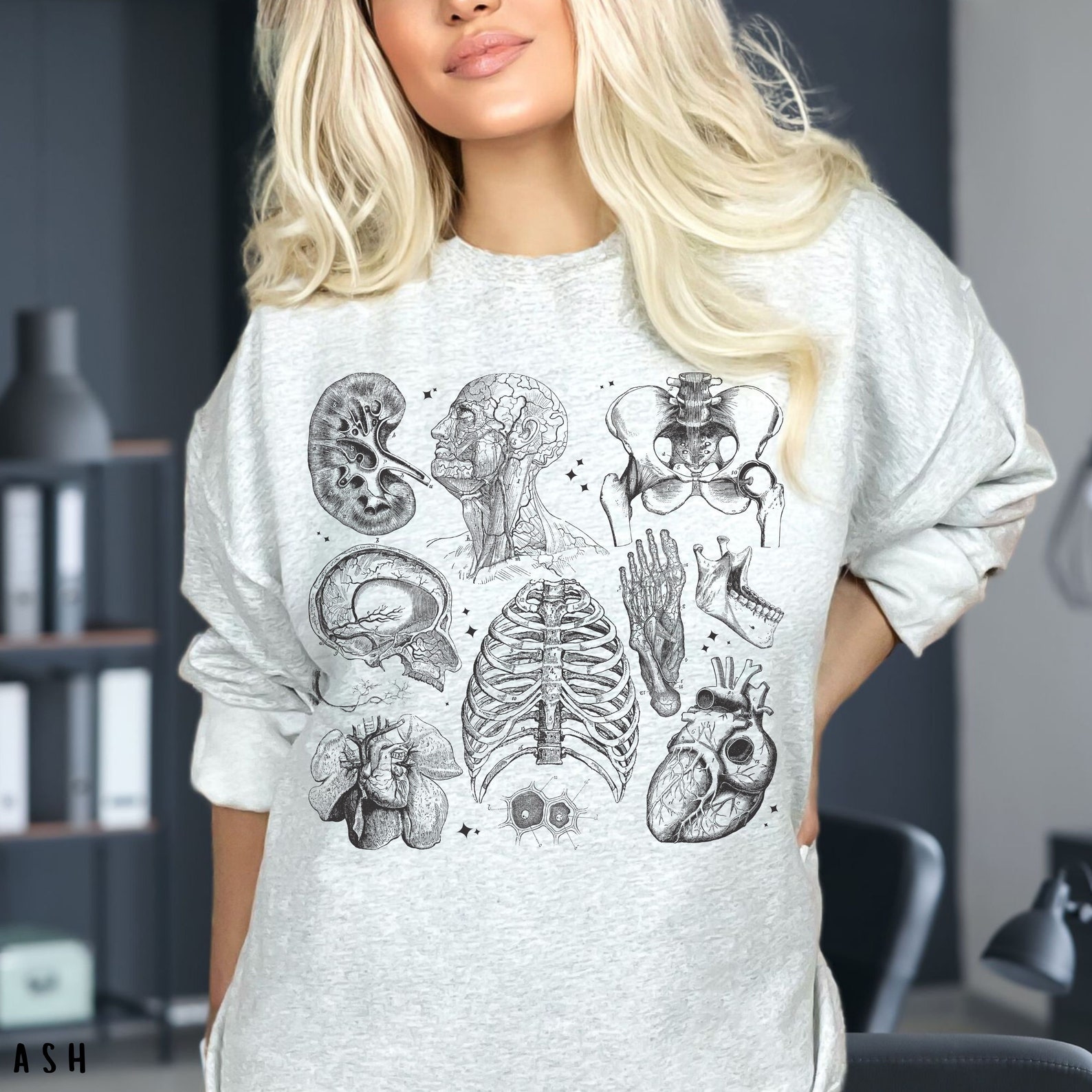 Human Anatomy Sweatshirt, Gift for Nursing Students, Anatomical Shirt ...