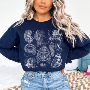Human Anatomy Sweatshirt, Gift for Nursing Students, Anatomical Shirt ...