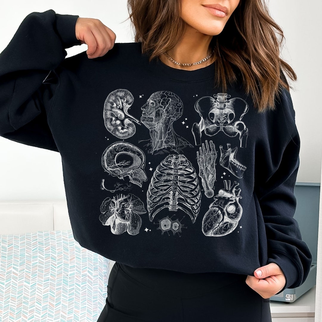 Human Anatomy Sweatshirt, Gift for Nursing Students, Anatomical Shirt ...