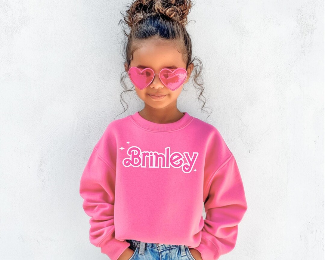 Custom Kids Name Sweatshirt Cute Preppy Girly Girl Sweatshirt ...
