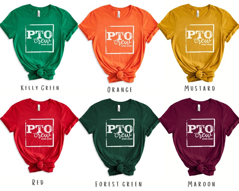 PTO Crew Shirt Custom Parent Teacher Organization Tshirts - Etsy