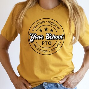 PTO/PTA Crew Shirt, Custom Parent Teacher Organization Tshirts, PTO ...