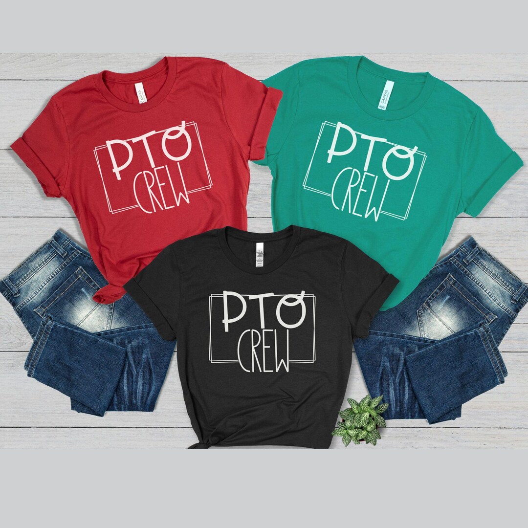 PTO Crew Shirt, Parent Teacher Organization Tshirts, PTA Board, PTO ...