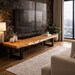 Handcrafted Live Edge Walnut TV Stand – Solid Wood Television Unit With ...