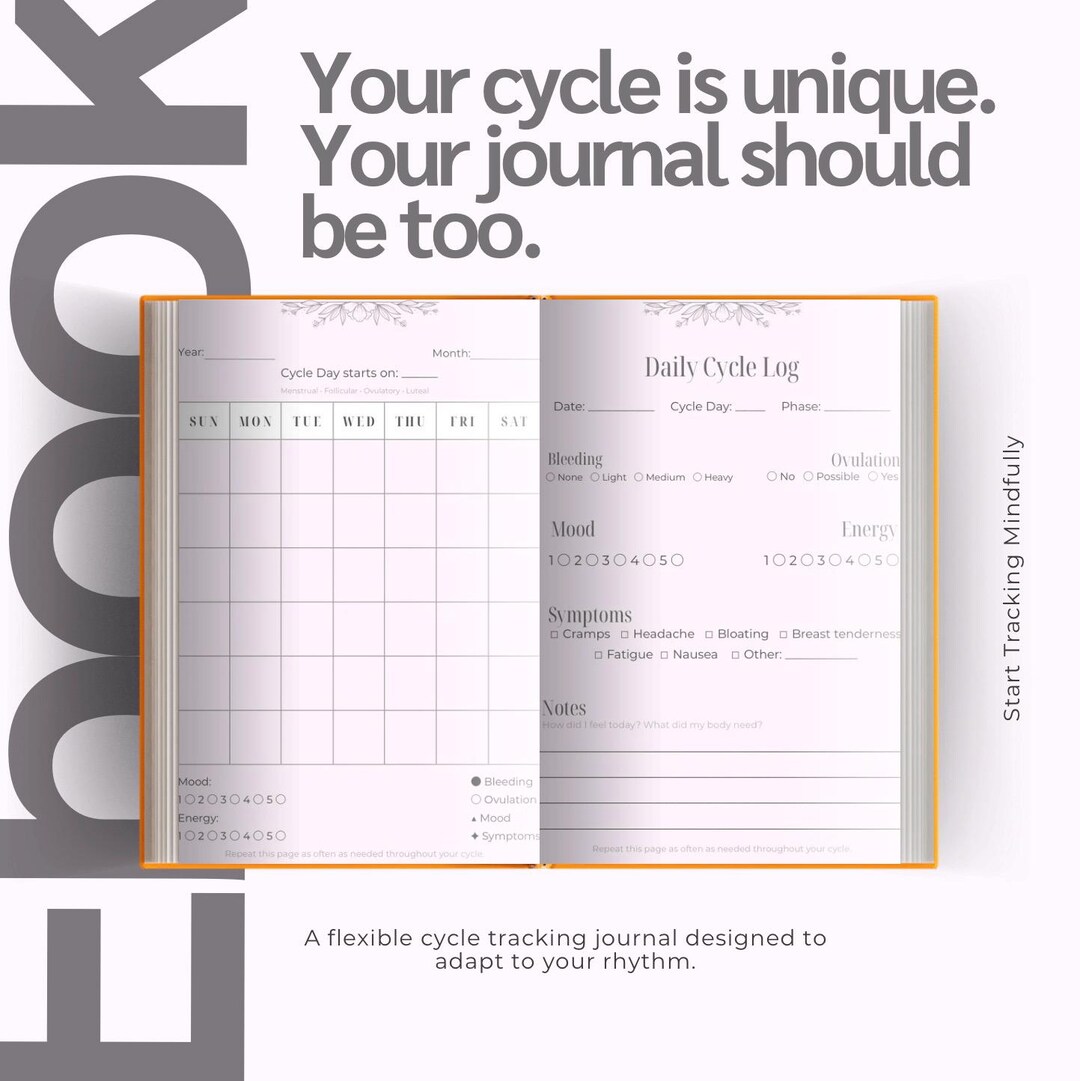 Cycle Tracking Journal Printable | Menstrual Cycle Tracker | Hormone ...