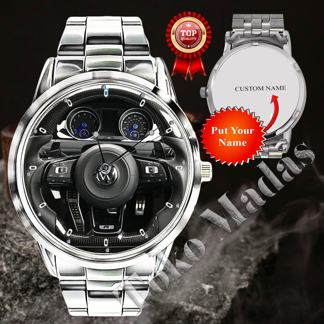 VW Golf R Custom Steering Wheel Metal Wrist Watches Gift Free Box - Etsy