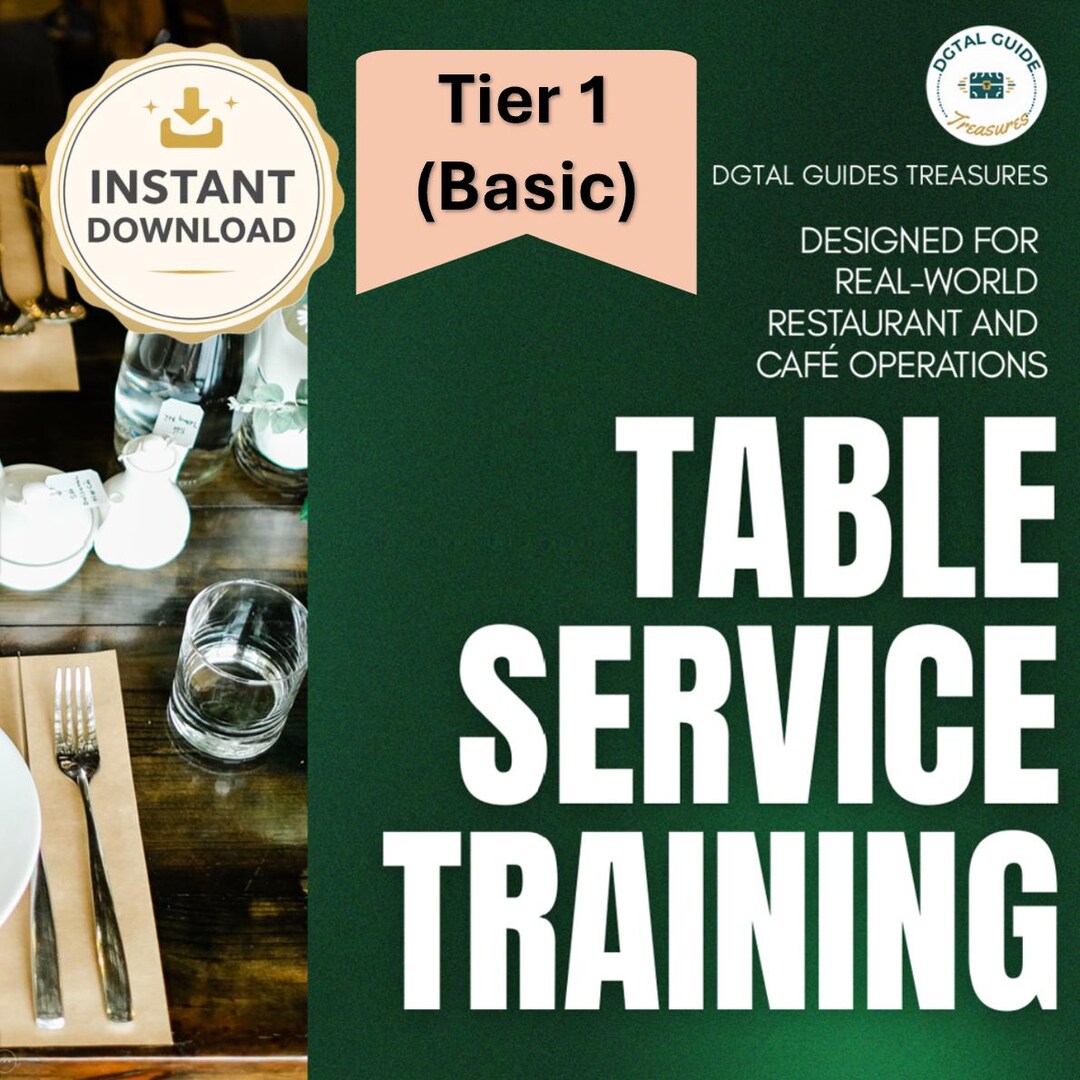 Restaurant Table Service Training Toolkit – FOH Staff Guide, Tier 1 ...