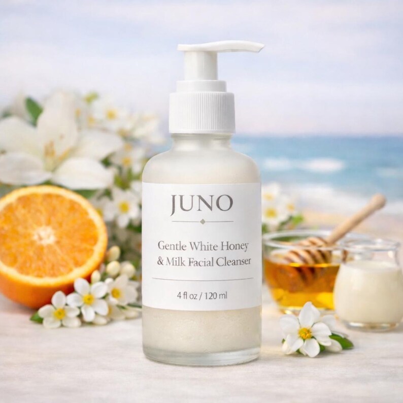 Juno Gentle White Honey & Milk Facial Cleanser - Etsy