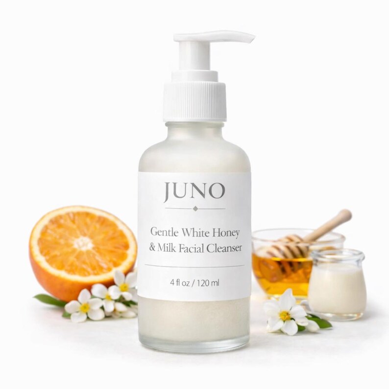 Juno Gentle White Honey & Milk Facial Cleanser - Etsy