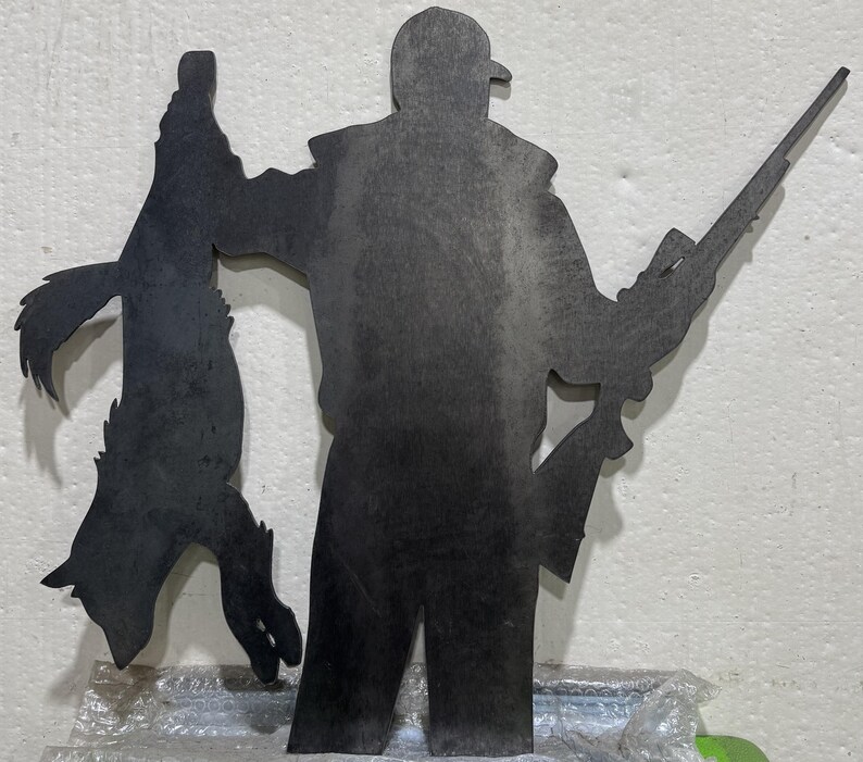 Hunter With Coyote DXF/SVG/JPG Files for Display and Cnc Cutting - Etsy