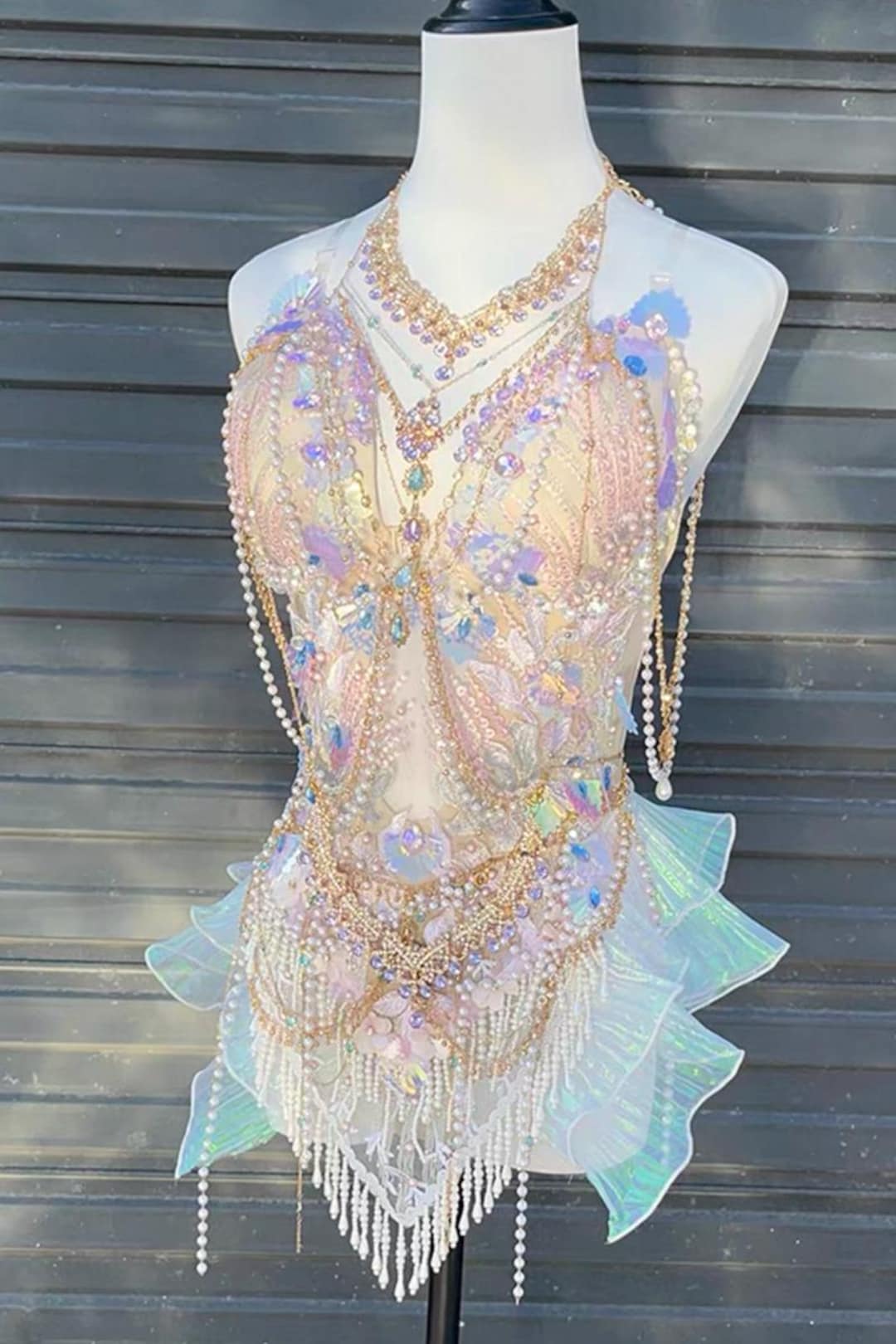 Sequin Mermaid Bodysuit, Handmade Halloween Costume - Etsy