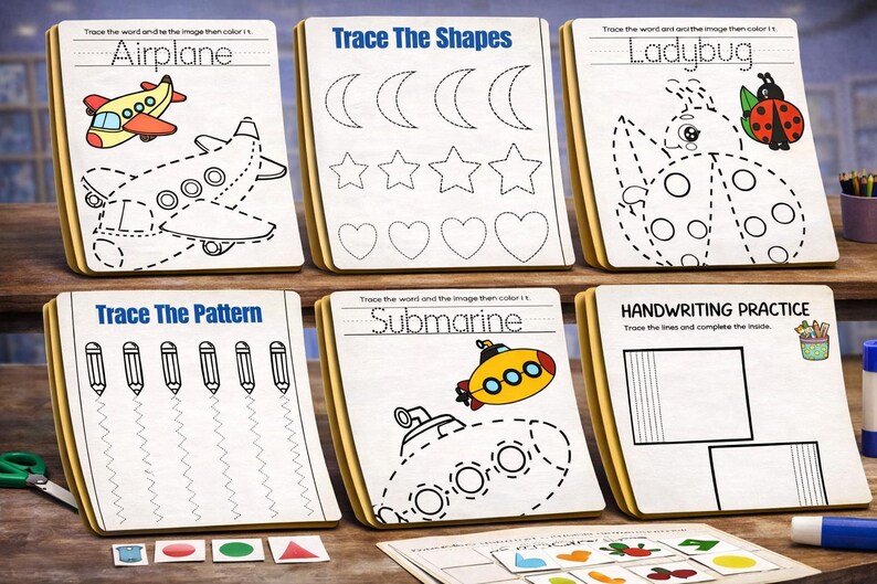 Trace Learning Worksheets for Kids | Alphabet, Numbers, Patterns, Lines ...