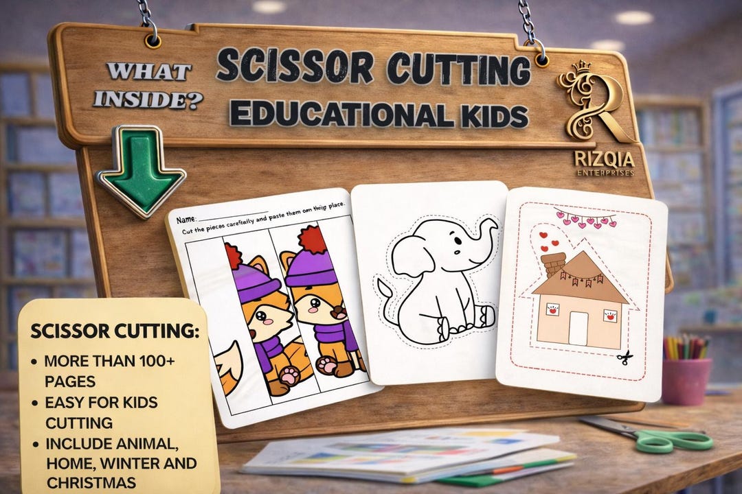 Scissor Cutting Worksheets for Kids | Educational Fine Motor Skills ...