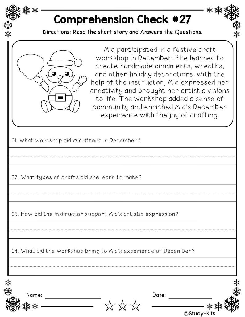 Reading Comprehension Worksheets for Kids | Early Reading ...