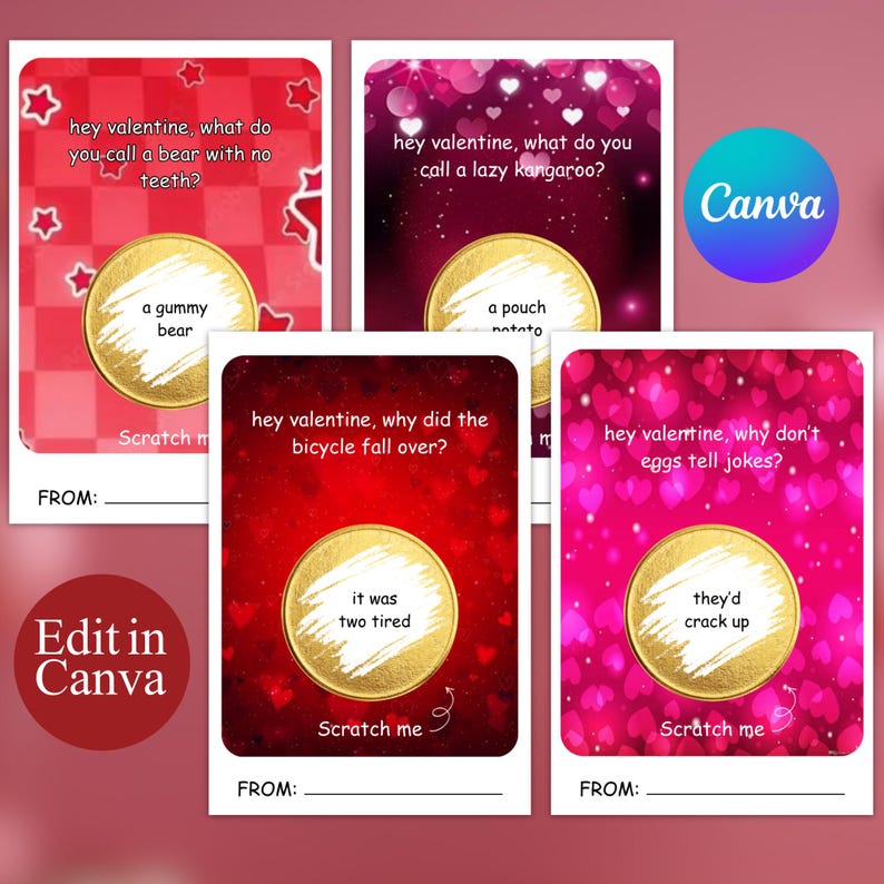 10 Scratch-off Joke Valentine Cards, Make Your OWN Scratch-off ...