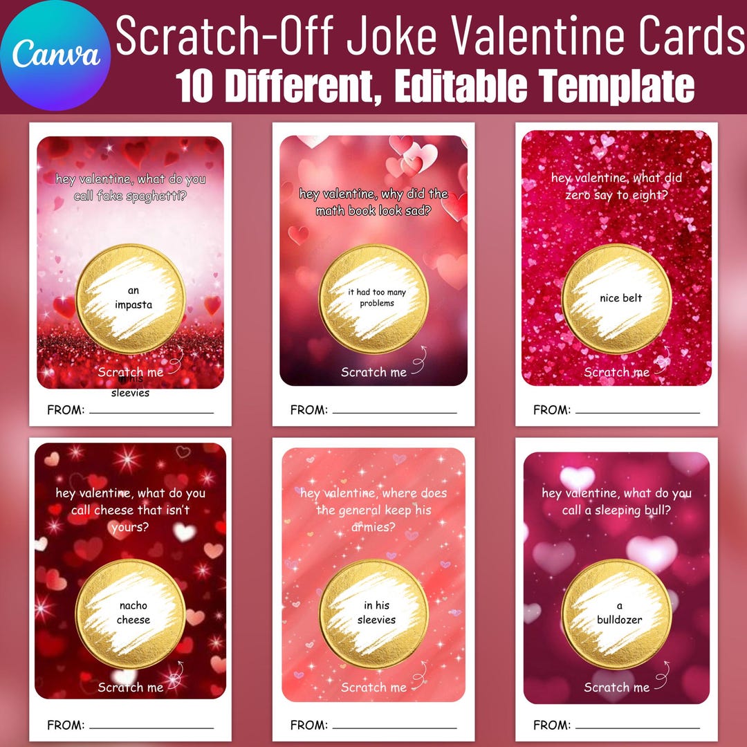 10 Scratch-off Joke Valentine Cards, Make Your OWN Scratch-off ...