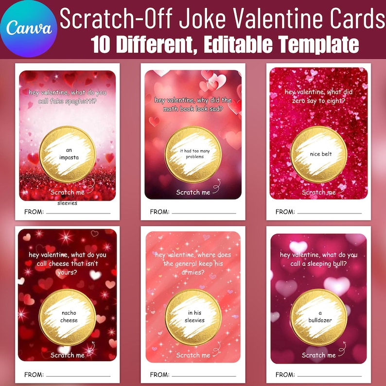 10 Scratch-off Joke Valentine Cards, Make Your OWN Scratch-off ...