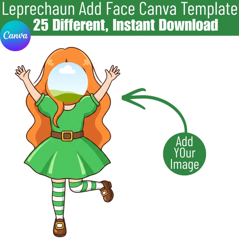 St Patrick’s Day Leprechaun Add Face Activity Bundle, Funny St Paddy ...