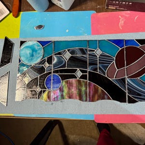 Stained Glass Pattern - Space Lantern - Etsy