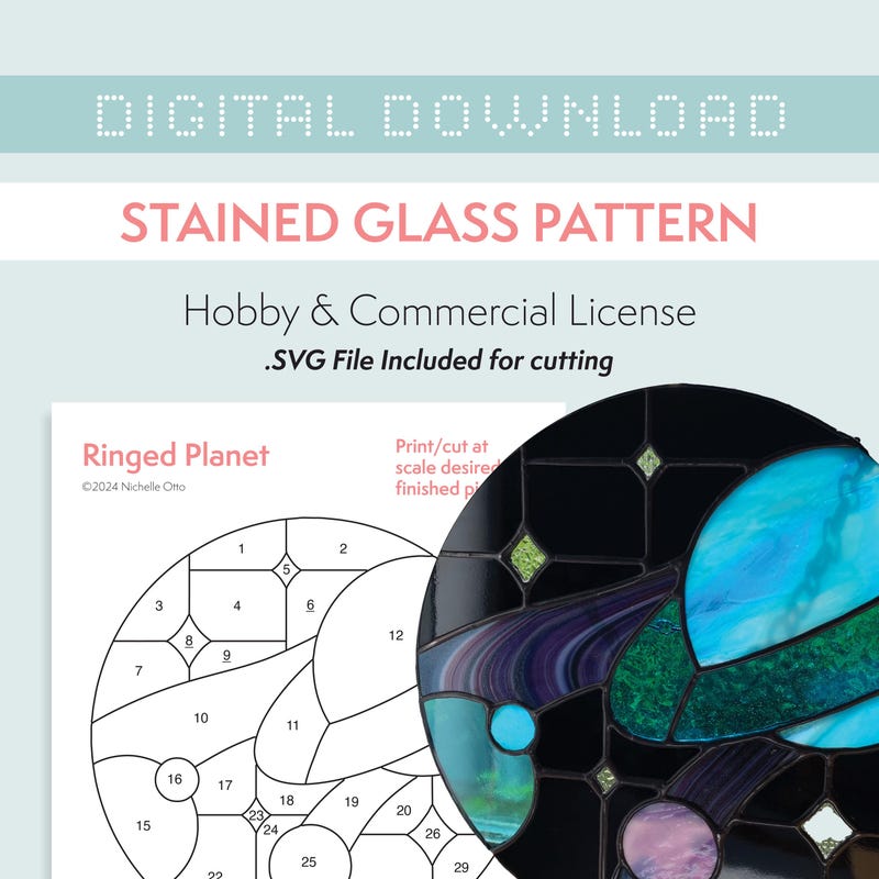 Stained Glass Planet - Etsy