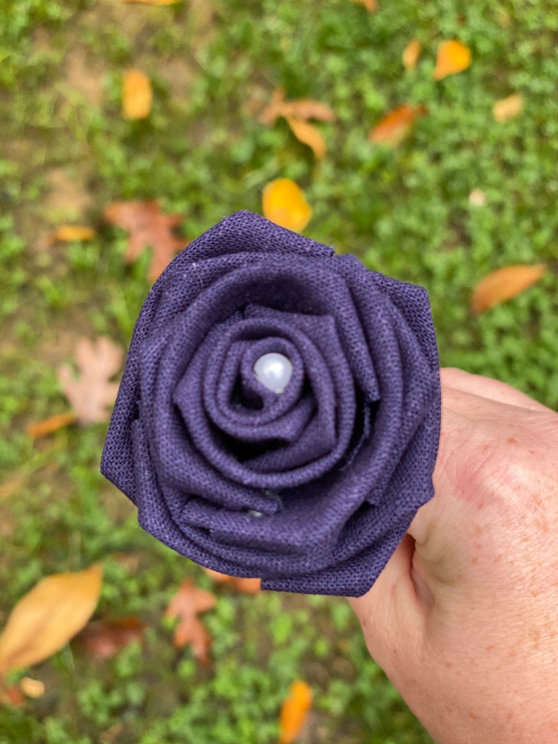 Navy Linen Roses with Stems Linen Flower Bouquet Linen | Etsy