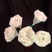 White Cotton Roses With Stems Cotton Anniversary White - Etsy