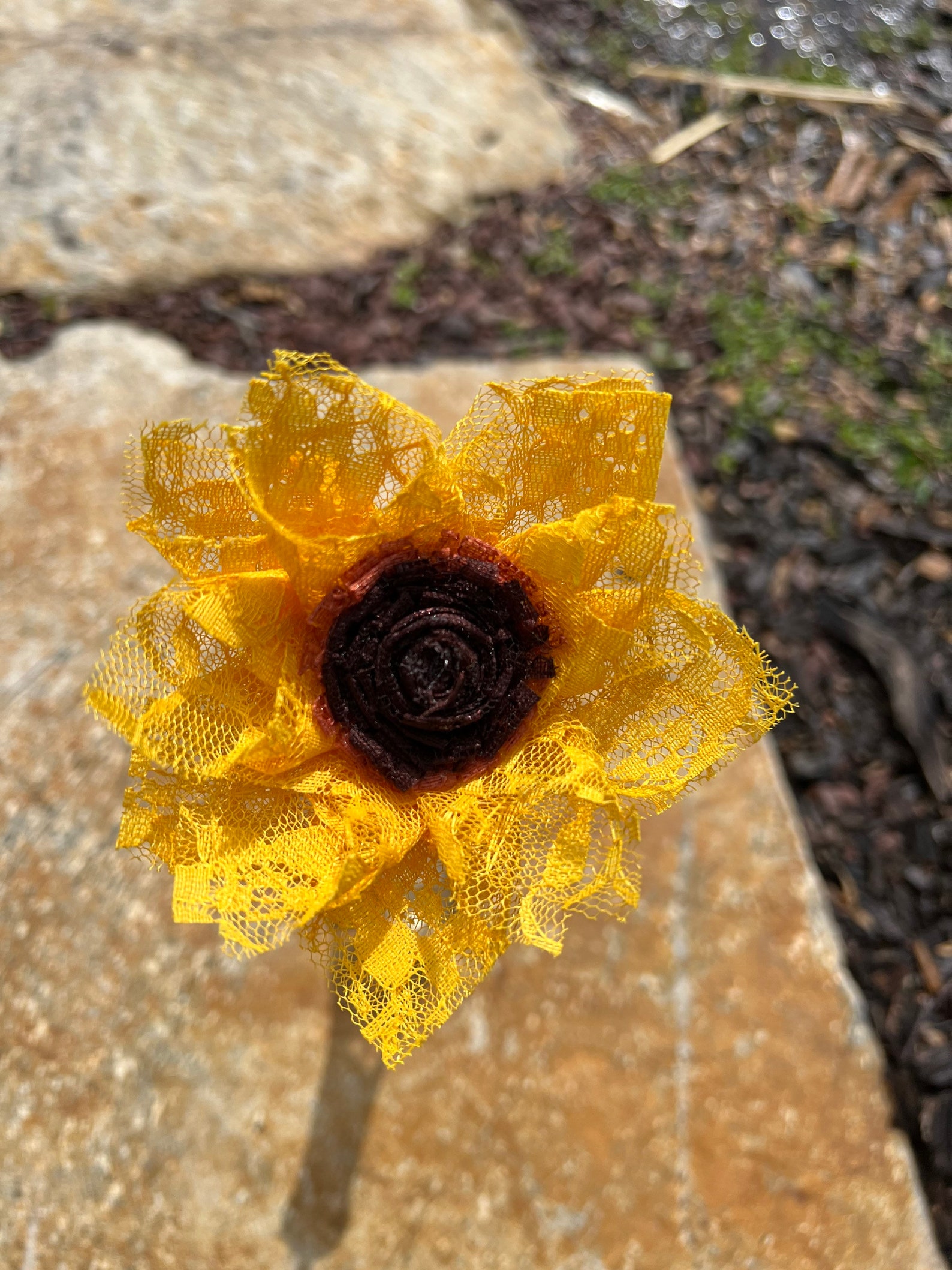 Lace Sunflowers With Stems, Lace Flower Bouquet, Lace Flowers, Lace ...