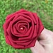 Red Linen Roses With Stems Linen Flower Bouquet Linen - Etsy