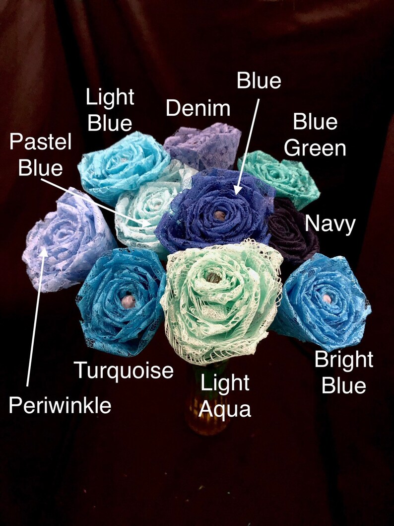 Single Lace Rose With Stick Stem | Etsy