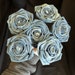 Upcycled Denim Roses With Stems, Blue Jeans Roses, Birthday Gift, Eco ...