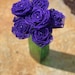 Royal Purple Lace Roses With Stem Lace Flower Bouquet Lace - Etsy