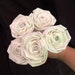 White Cotton Roses With Stems Cotton Anniversary White - Etsy