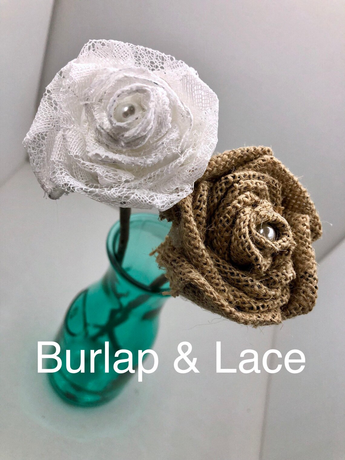 Single Fabric Rose With Stick Stem Build Your Own Bouquet | Etsy