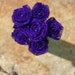 Royal Purple Lace Roses With Stem Lace Flower Bouquet Lace - Etsy
