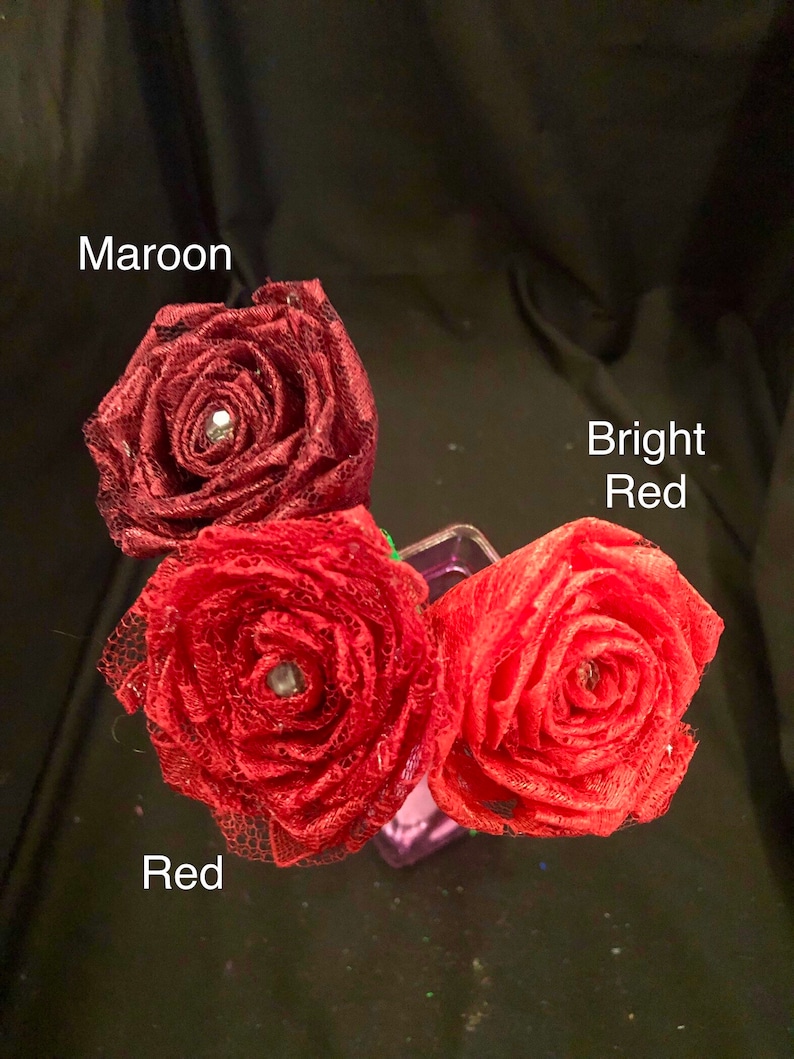 Single Lace Rose With Stick Stem - Etsy