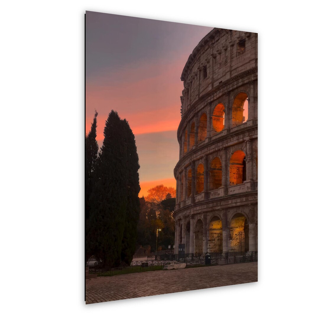 Wall Art Print: Roman Colosseum at Sunset - Multi-level Building - Etsy