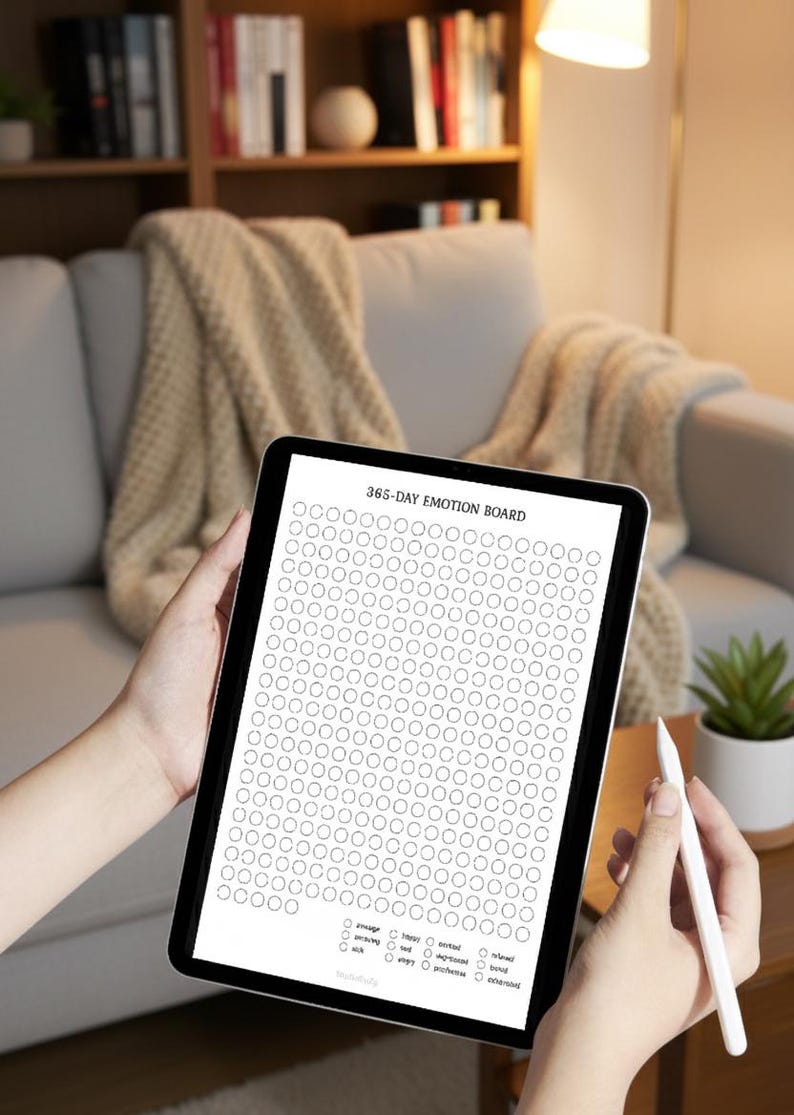 365 Day Emotion Board | Mood Tracker Printable | A4 & Letter - Etsy