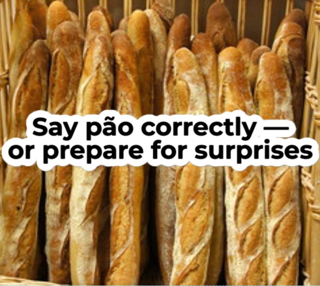 Say Pão Correctly or Prepare for Surprises – Funny Portugal Sticker - Etsy